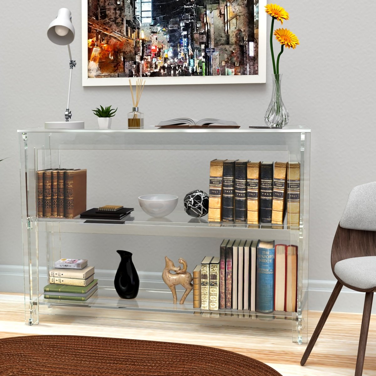 Display Your Books in Style with Clear Acrylic Book Shelves - Shop Now ...