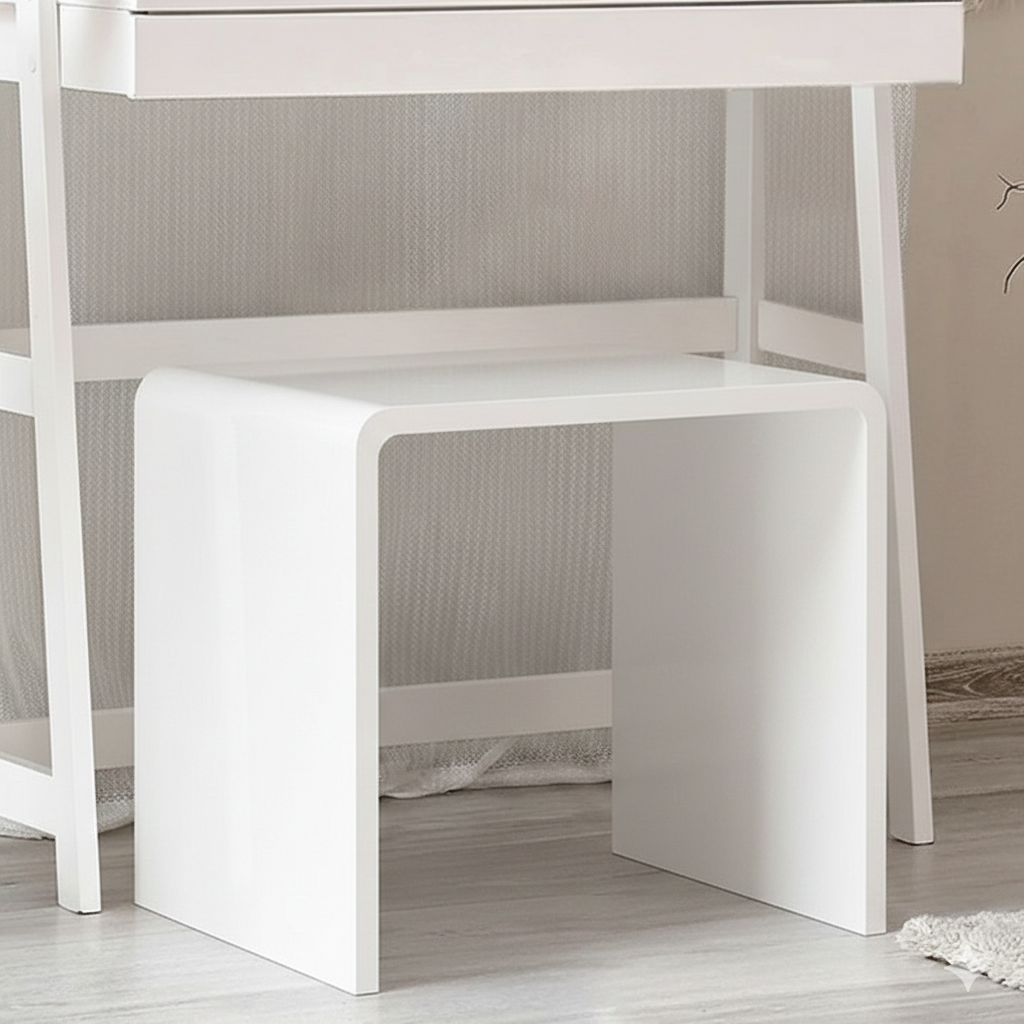 Waterfall Style Clear Acrylic Stool - Modern and Sleek Design – Stauber ...
