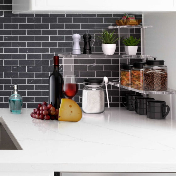 Countertop Corner Shelf Organizer for Kitchen and Bathroom – Stauber ...